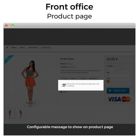 Modulo Credit / debit card on delivery with or without fee per ...